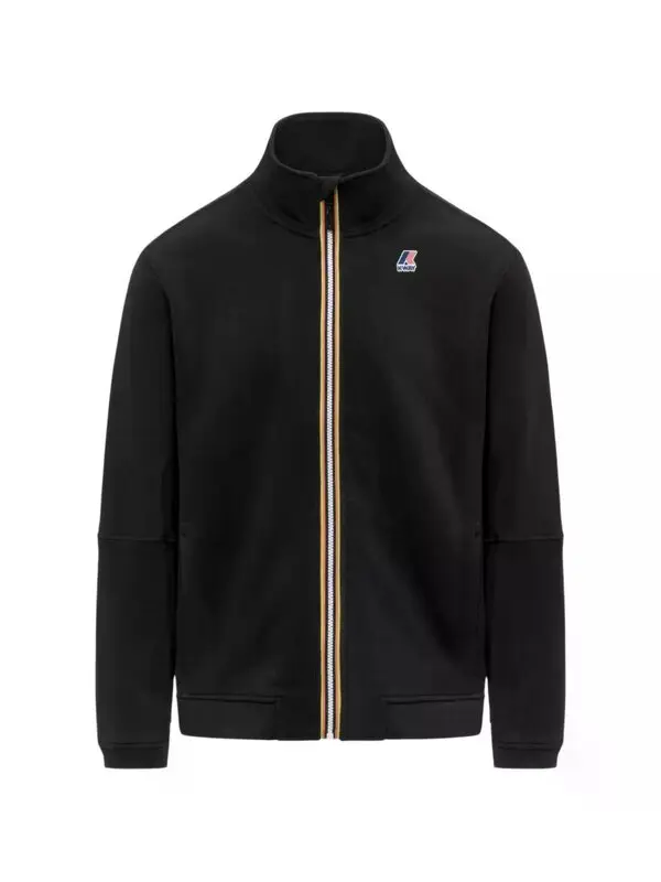 K-WAY Zip-up High-neck Sweater - Black