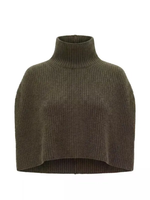 SA SU PHI Ribbed-knit Cashmere Poncho