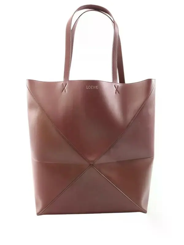 Loewe 2010-2026 Large Shiny Calfskin Puzzle Fold Tote Bag