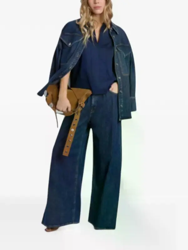DONDUP Pleated Wide Leg Jeans