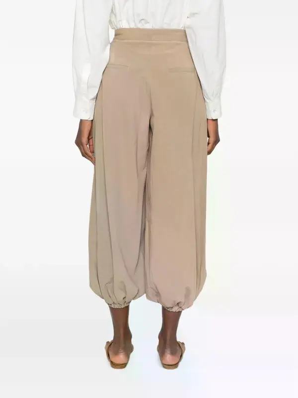 Source Unknown Ruched-details Tapered Trousers - Neutrals