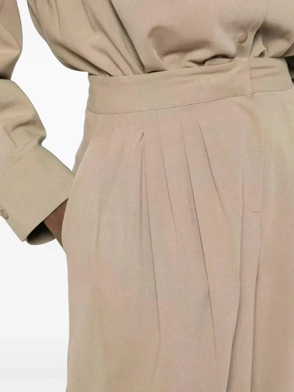 Source Unknown Ruched-details Tapered Trousers - Neutrals