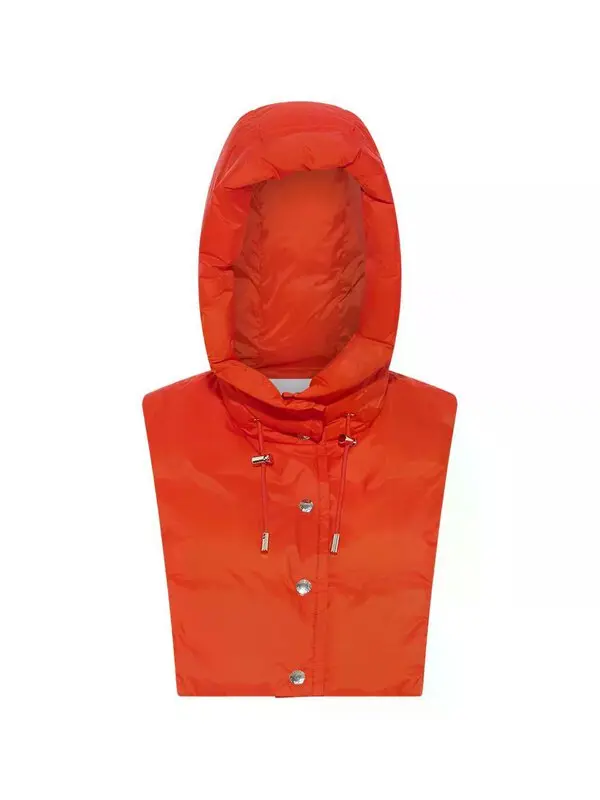 YVES SALOMON Padded Bib Hood - Red
