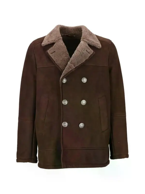 VOLFAGLI FIRENZE Double-breasted Shearling Coat