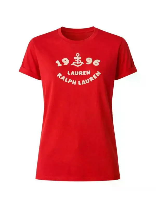 Ralph Lauren Logo-embroidered Rolled-cuff T-shirt - Red