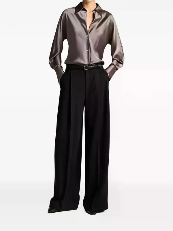 Vince Bias-cut Long-sleeve Blouse