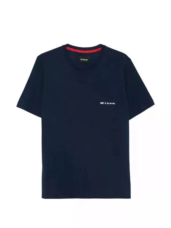 Kiton Logo-embroidered T-shirt