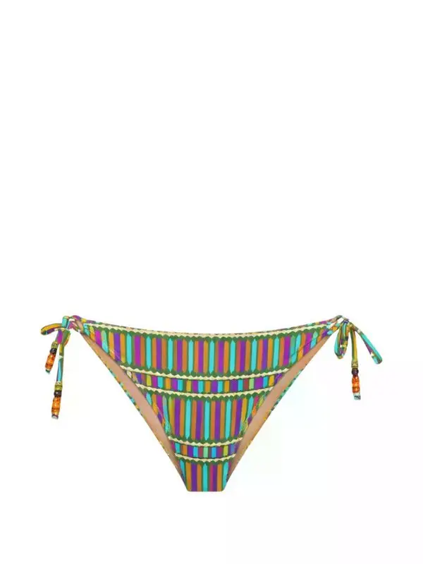 MISS BIKINI LUXE Bead-embellished Bikini Bottoms - Green