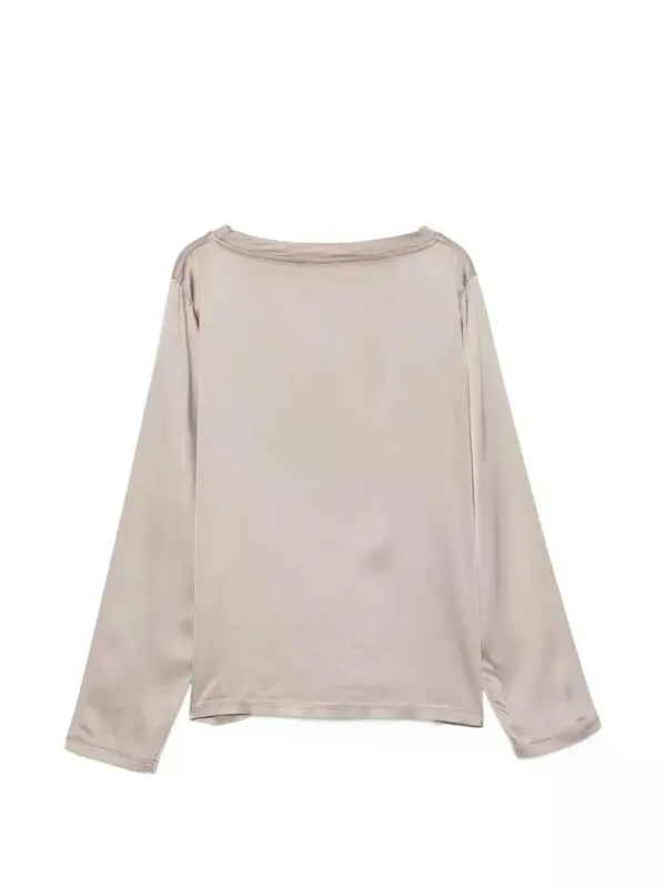 DANIELE FIESOLI Satin-finish Long-sleeve Top