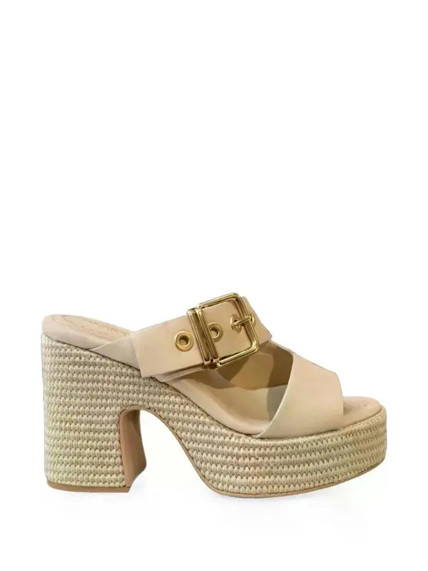 LORENZO MARI Peonia 5 Buckle-detail Platform Sandals