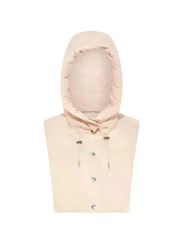 YVES SALOMON Padded Drawstring Hood Bib - Neutrals