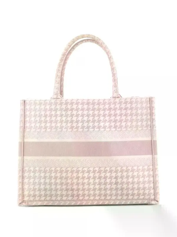 Dior Book Houndstooth Canvas Medium Tote Bag