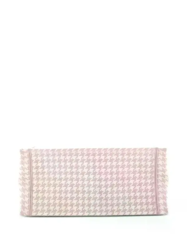Dior Book Houndstooth Canvas Medium Tote Bag