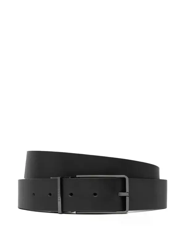 Guess Monogram-print Belt And Keyring Set