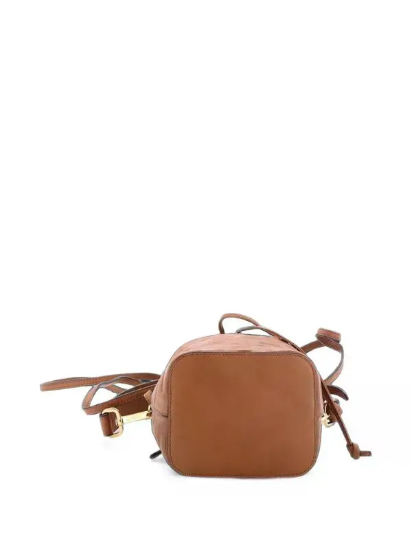 Fendi Mon Tresor Zucca Embossed Leather Mini Bucket Bag