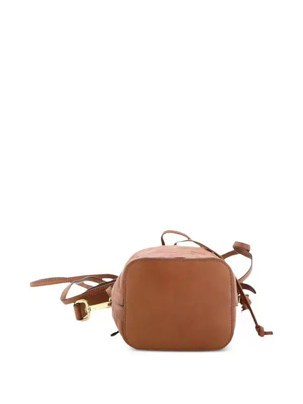 Fendi Mon Tresor Zucca Embossed Leather Mini Bucket Bag