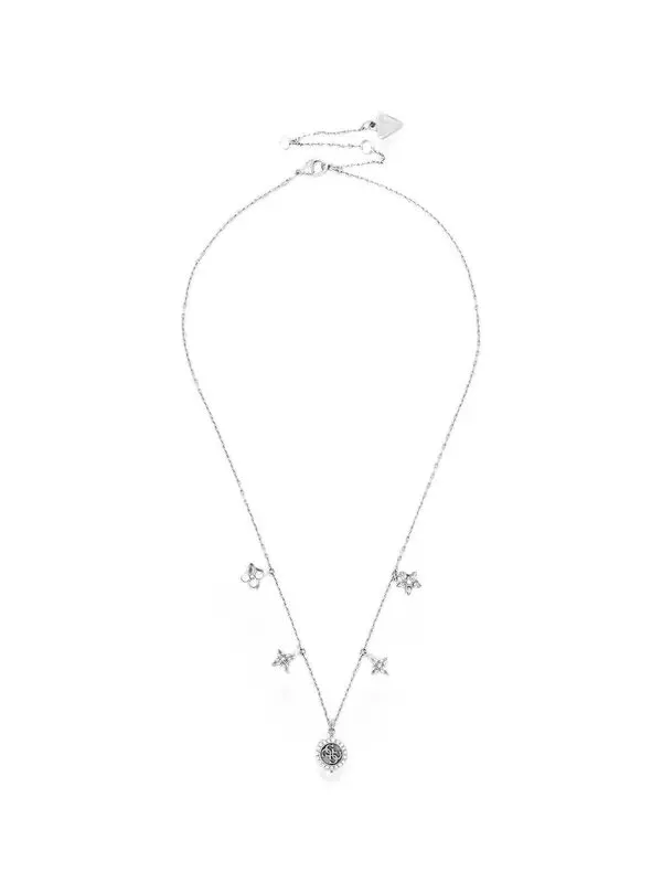 Guess 16-18 Flower Charms Necklace