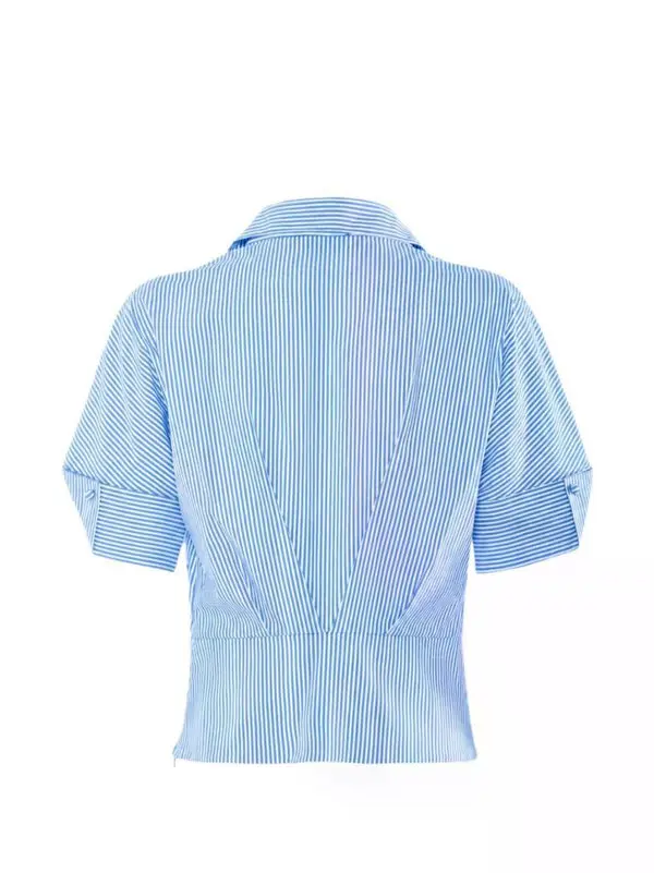 NENETTE Foster Embroidered Wrap-style Blouse