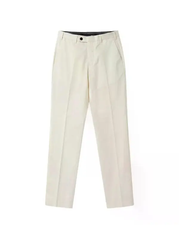 MICHAEL COAL Pressed-crease Chino Trousers - Neutrals