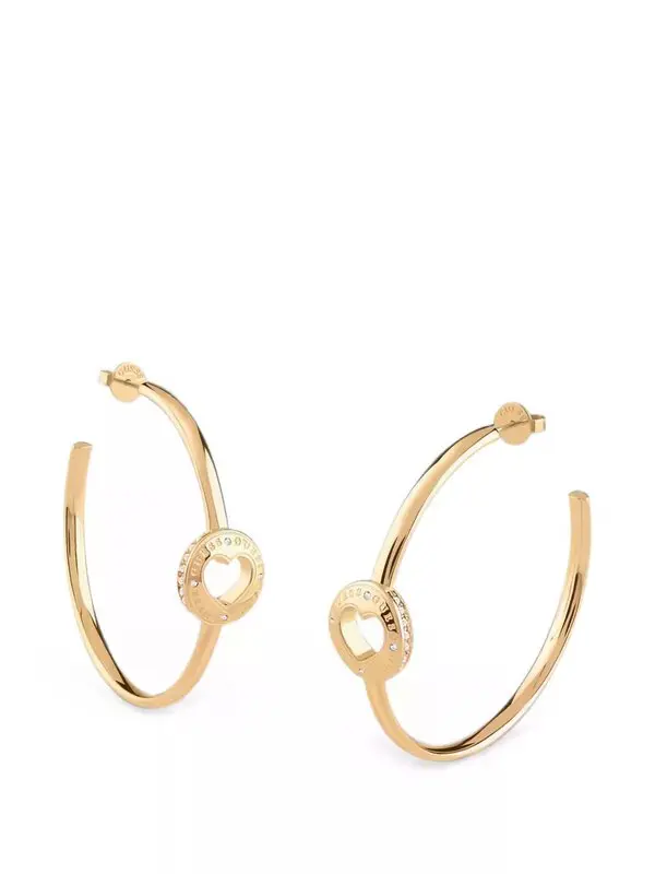 Guess Heart-motif Hoop Earrings