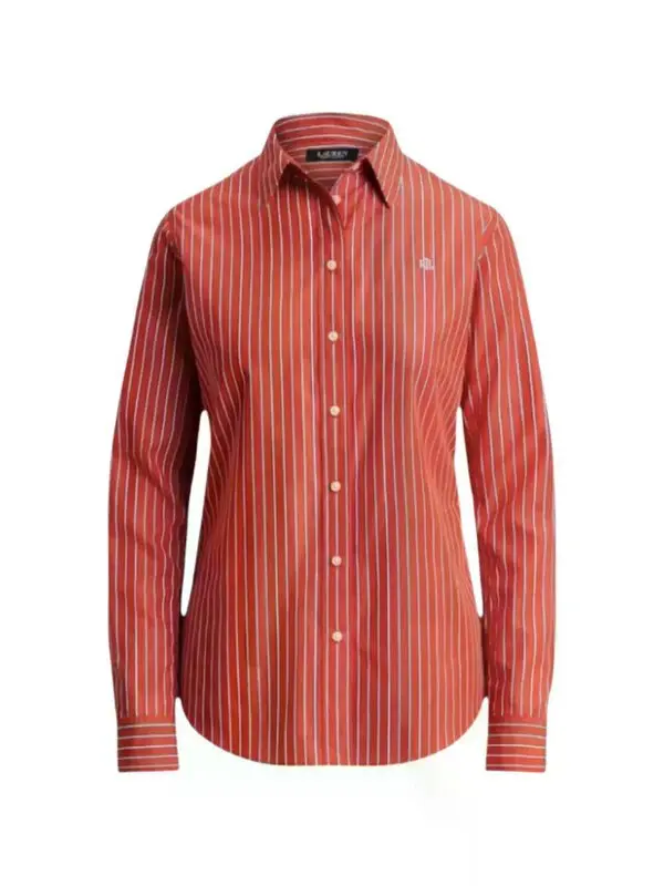 Ralph Lauren Striped Cotton Shirt - Orange