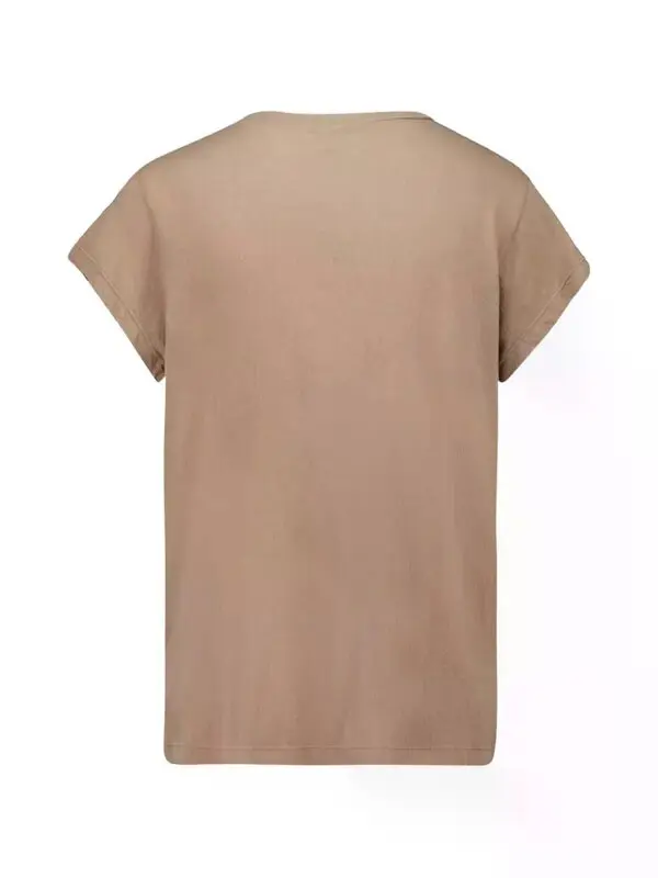 JAMES PERSE Cotton V-neck T-shirt - Brown