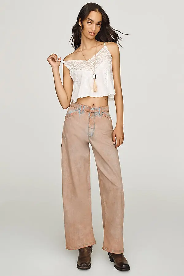 LYREBIRD Cotton Lace Swing Tank Top - Cream