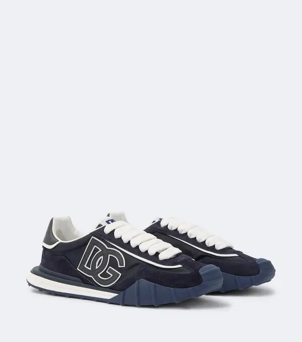 Dolce & Gabbana Dg Suede-trimmed Canvas Sneakers