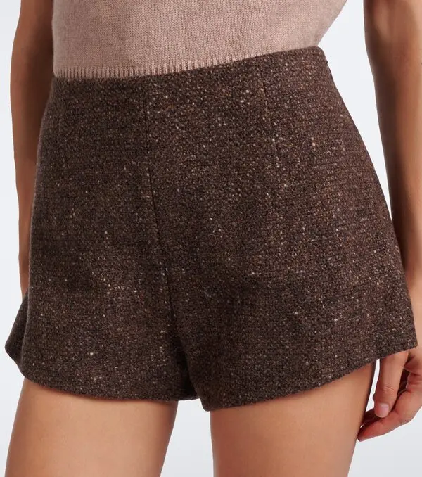 Ralph Lauren Wool And Cashmere-blend Bouclé Shorts