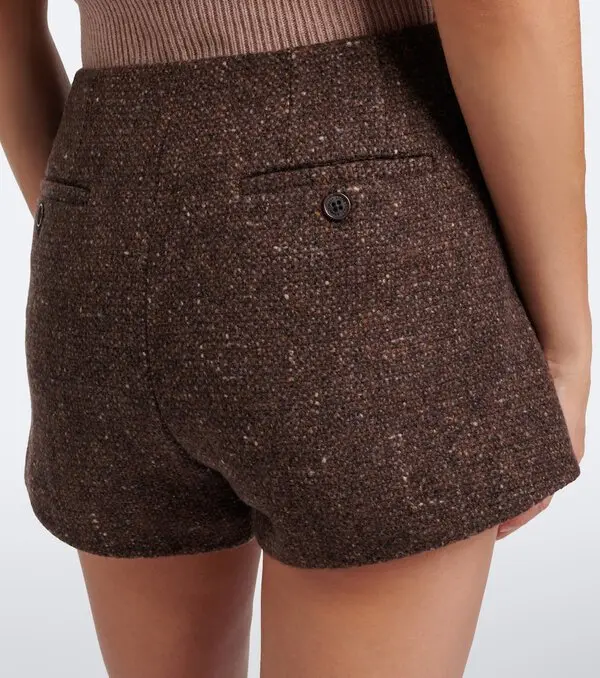 Ralph Lauren Wool And Cashmere-blend Bouclé Shorts