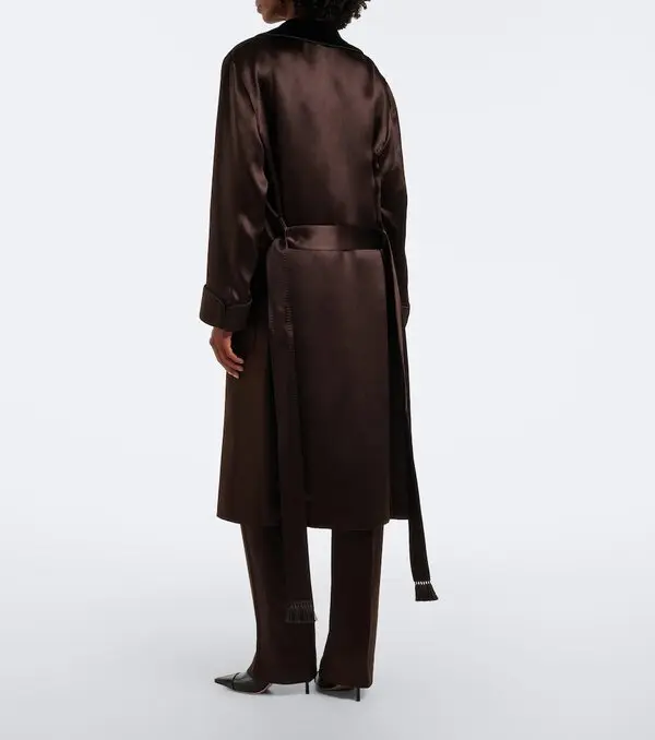 TOM FORD Silk Satin Wrap Coat