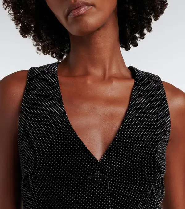 TOM FORD Polka-dot Cotton Velvet Vest