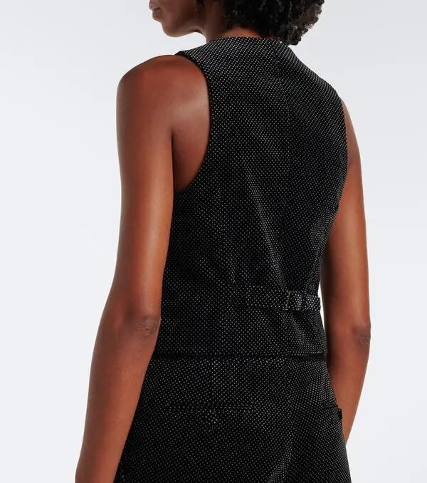TOM FORD Polka-dot Cotton Velvet Vest