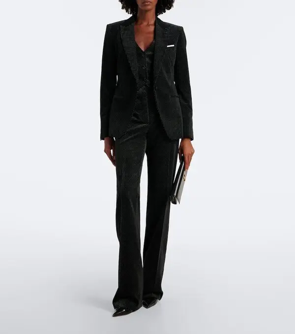 TOM FORD Polka-dot Cotton Velvet Vest