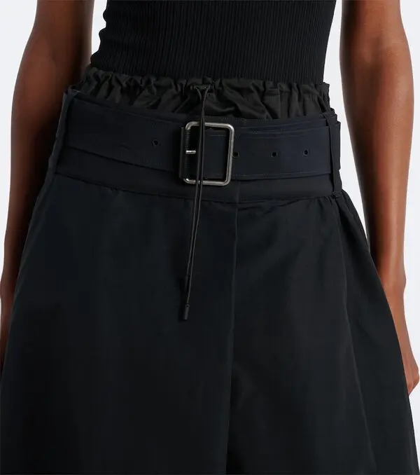 Loewe Belted Cotton-blend Midi Skirt