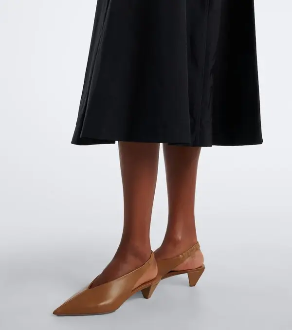 Loewe Belted Cotton-blend Midi Skirt