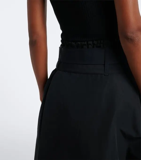 Loewe Belted Cotton-blend Midi Skirt