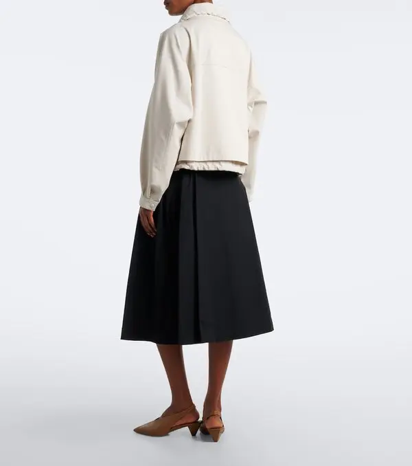 Loewe Belted Cotton-blend Midi Skirt