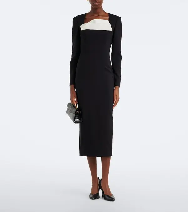 Roland Mouret Paneled Crêpe Cocktail Dress