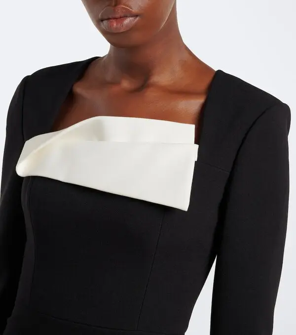 Roland Mouret Paneled Crêpe Cocktail Dress