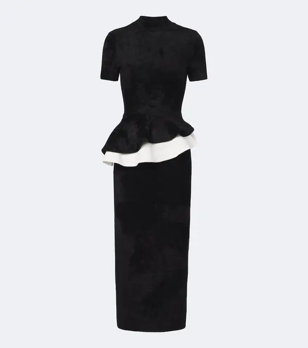 Roland Mouret Paneled Peplum Cocktail Dress