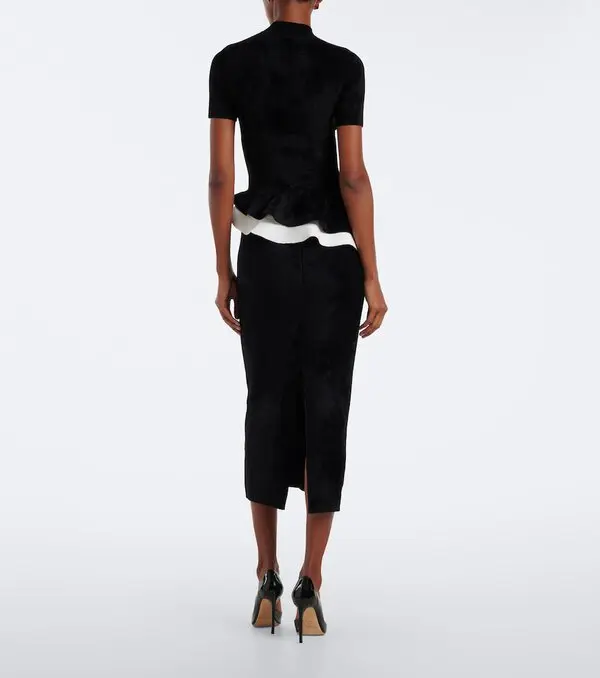 Roland Mouret Paneled Peplum Cocktail Dress