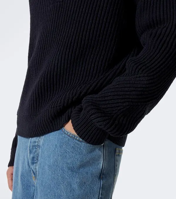 Dries Van Noten Ribbed-knit Wool Sweater