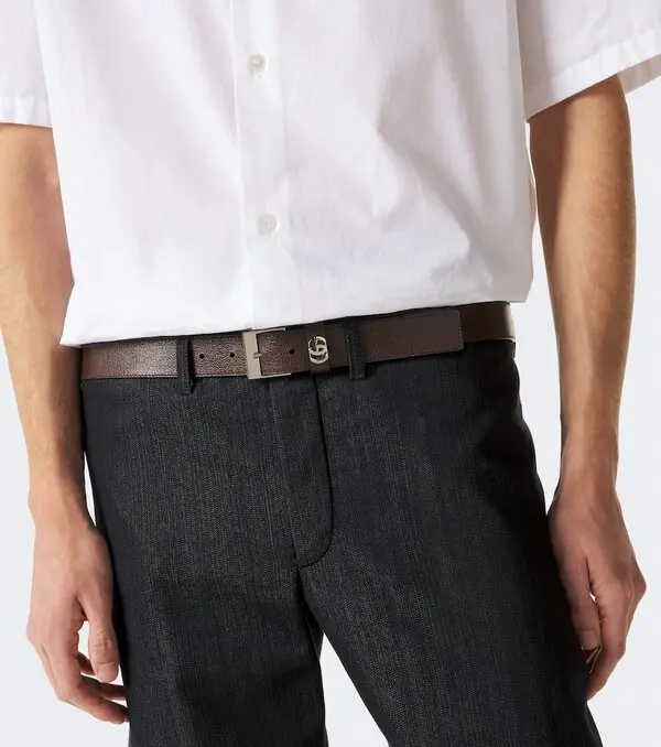 Gucci Double G Leather Belt