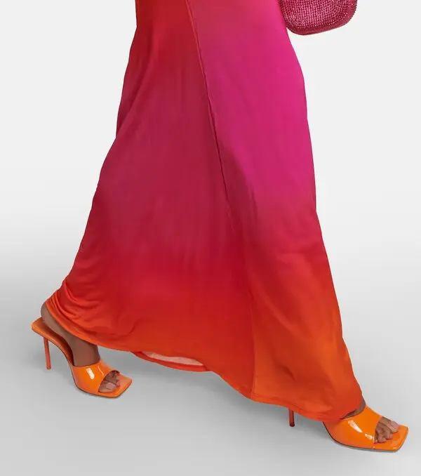 LOUISA BALLOU Printed Jersey Maxi Dress