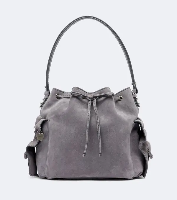 Acne Studios Multipocket Medium Suede Bucket Bag
