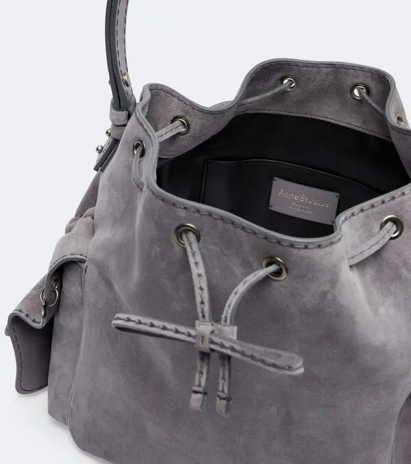 Acne Studios Multipocket Medium Suede Bucket Bag