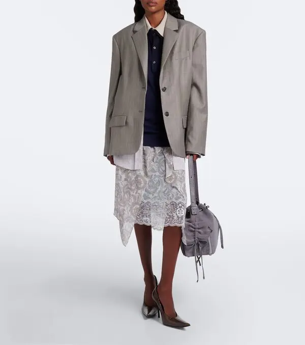Acne Studios Multipocket Medium Suede Bucket Bag