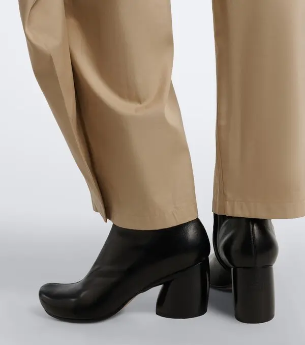 Loewe Oval Leather Ankle Boots