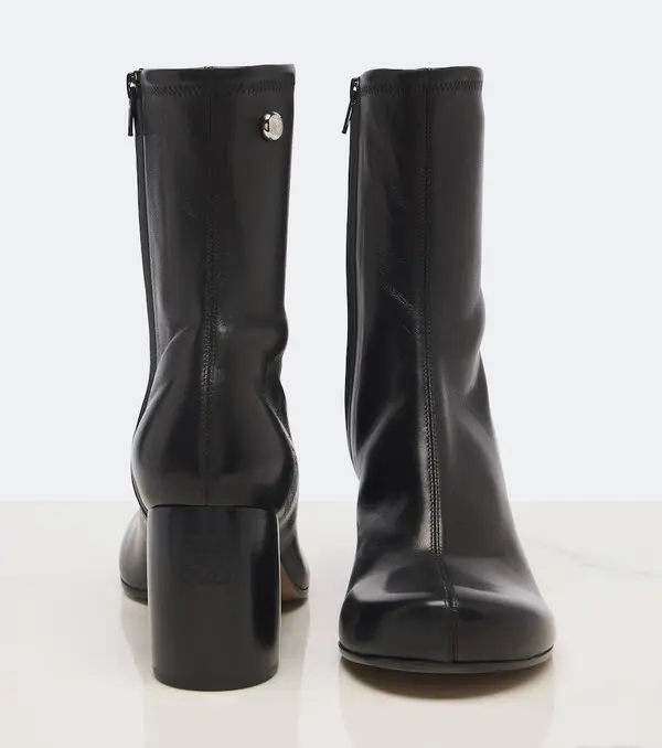 Loewe Oval Leather Ankle Boots